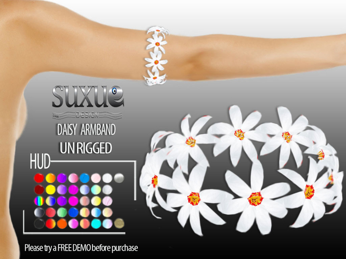 Second Life Marketplace - SuXue - Daisy Arm Bracelet armband